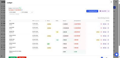 How To View Customer Ledger On The Web Customer Swipe