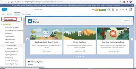 How To Disable Navigation Bar Personalized In Salesforce