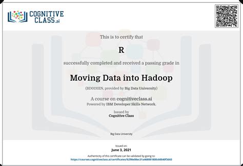 Big Data University Bd0131en Certificate Cognitive Class