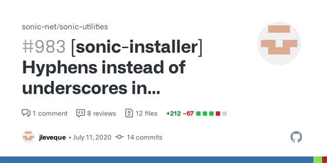 Sonic Installer Hyphens Instead Of Underscores In Command And