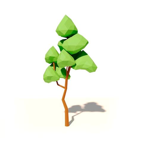 Premium Photo 3d Cartoon Tree On White Background