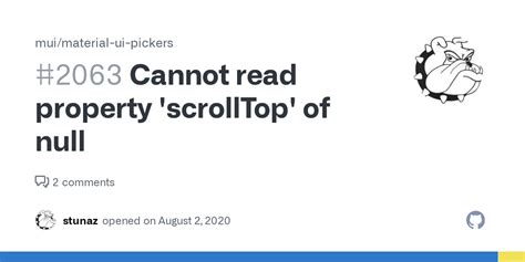 cannot read property scrolltop of null · issue 2063 · mui material