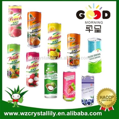 330ml Can Tinned Fruit Juice Drink Blueberry Peach Mango Flavor High