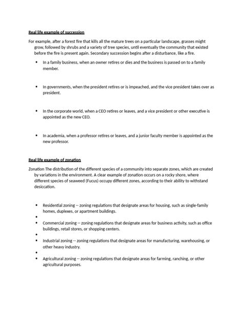 Real Life Example Of Succession Pdf