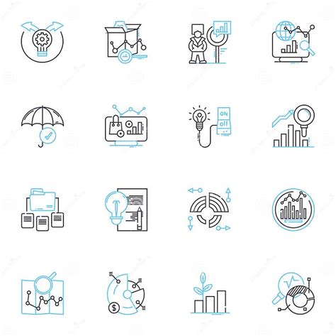 Sales Forecasting Linear Icons Set Prediction Forecasting