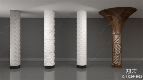 现代异形柱子su模型下载【id 1126648062】 知末su模型网
