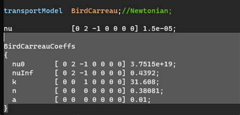 birdcarreau fails to accept optional a parameter · issue 11 · openfoam openfoam 8 · github