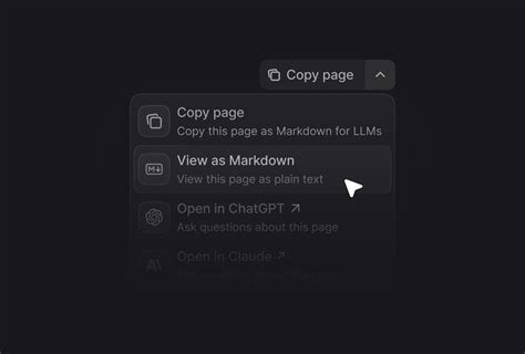 上下文菜单 Mintlify