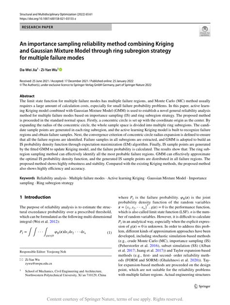 An Importance Sampling Reliability Method Combining Kriging And Gaussian Mixture Model Through