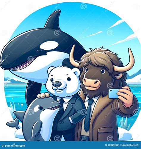 Dapper Critters Selfie Soiree Stock Illustration Illustration Of Face Play 300512031