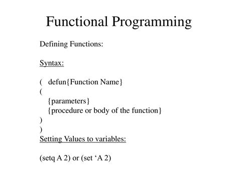 Ppt Lisp Powerpoint Presentation Free Download Id3760378