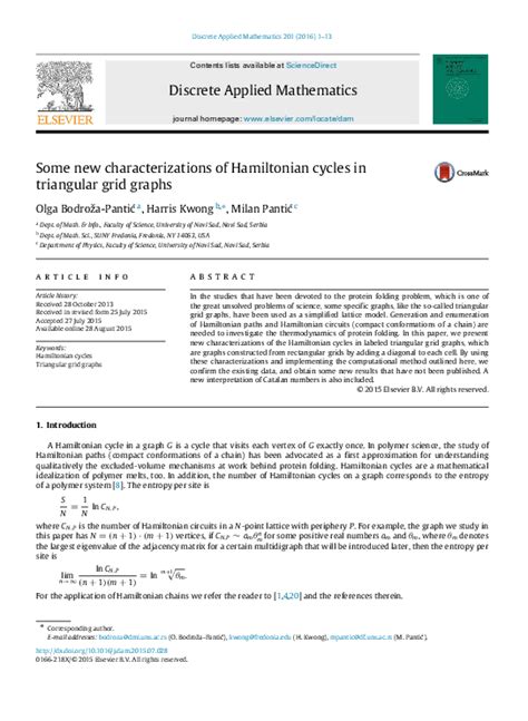 pdf some new characterizations of hamiltonian cycles in triangular