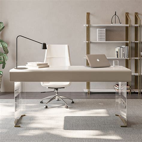 아크릴 디자인 중역 책상 홈오피스 서재 대표실 컴퓨터 테이블 Lzt 127