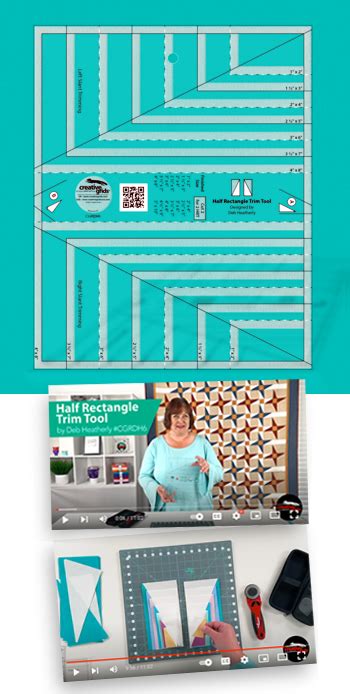 New Just In Creative Grids Non Slip Half Rectangle Trim Tool By Deb Heatherley