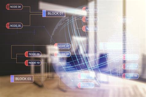 premium photo double exposure of abstract programming language with