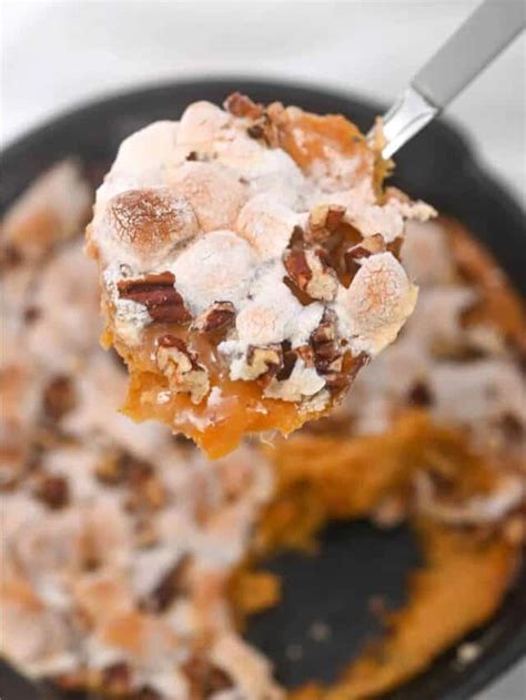 Easy Sweet Potato Casserole Made With Canned Yams Little Bit Recipes