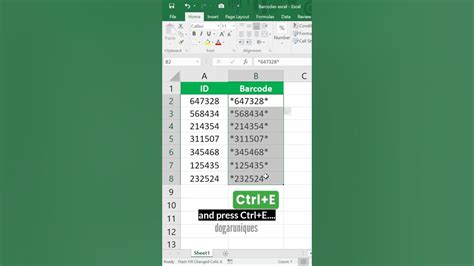 How To Use Barcodes In Excel In 2 Steps Barcode Shortcut Trick Shorts Exceltricks Youtube