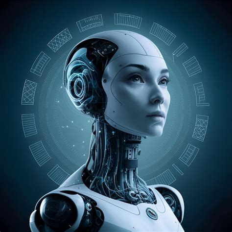 Premium Photo Intelligent Ai Female Robot A Vision Of Tomorrow