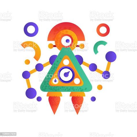 재미 있는 로봇 안 드 로이드 문자 흰색 배경에 판타지 인공 로봇 기계 벡터 일러스트 레이 션 과학에 대한 스톡 벡터 아트 및 기타 이미지 Istock