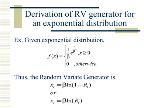 Random Variate Generation Ppt
