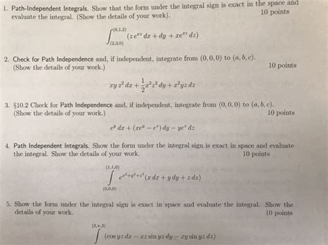 Solved Path Independent Integrals Show That The Form Under