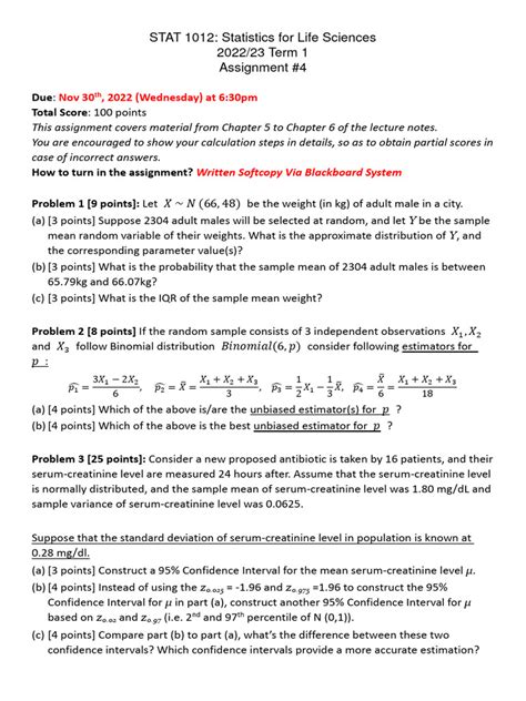 Assignment 4 Pdf Variance Estimator