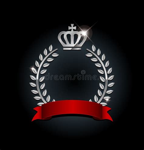 Wreath Frame Vector Illustration Silver Stock Vector Illustration Of Crown Frame 257806045