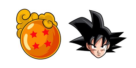 Dragon Ball Goku And 4 Stars Ball Anime Cursor Sweezy Custom Cursors