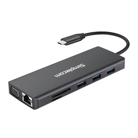Simplecom CHN USB C In Multiport Docking Station Dual HDMI VGA Triple Display Gigabit LAN