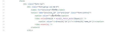 Code Css Java Php Html Sql การทำ Multiple Dropdown จังหวัด อำเภอ