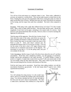 Lab STATIC EQUILIBRIUM