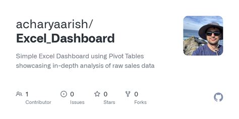 Github Acharyaarishexceldashboard Simple Excel Dashboard Using