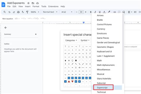 How To Write Exponents In Google Docs Easy Ways