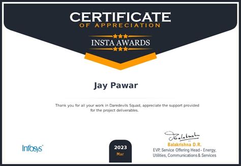 Jay Pawar On Linkedin Infosys Career Opportunity Certificates