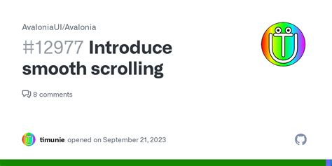 Introduce Smooth Scrolling Issue AvaloniaUI Avalonia GitHub