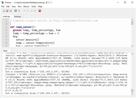 micropython esp32 esp8266 avec serveur web dht11 dht22