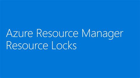 Using Locks For Resource Groups Abou Condes Blog