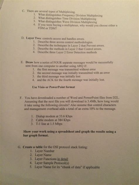 Solved There Are Several Types Of Multiplexing What