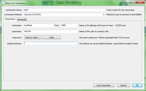 Rincon knd Configurar una conexión en MySQL WorkBench
