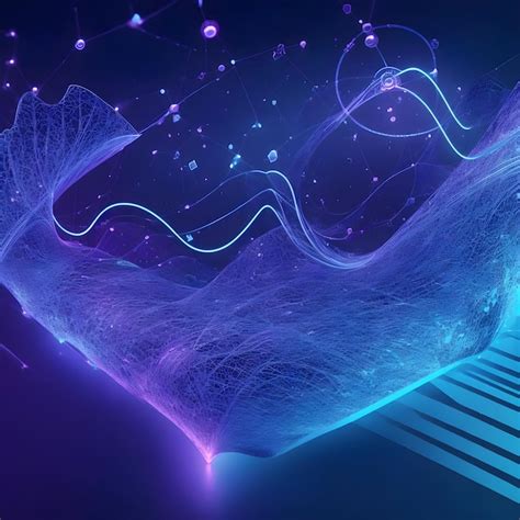technology cyber big data flow blockchain data fields network line