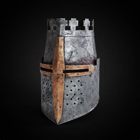 Crusader Helmet Finished Projects Blender Artists Community