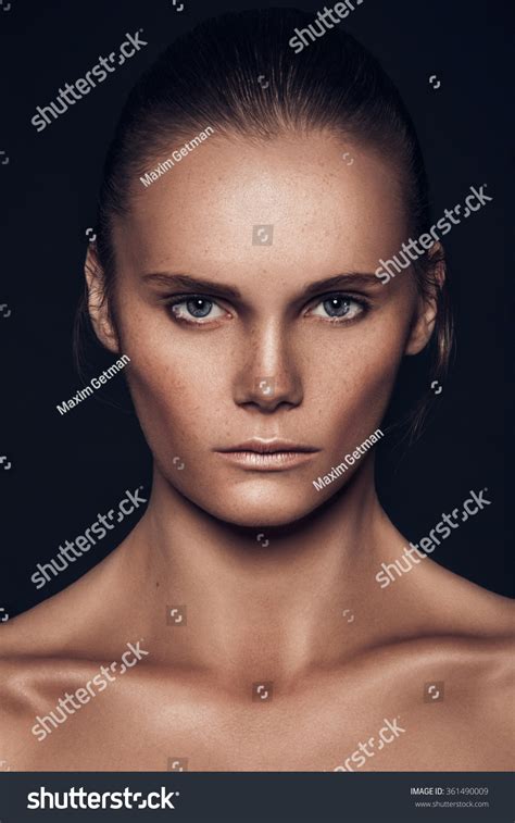 Beauty Portrait Of A Very Beutiful Brown Hair European Young Girl Nude