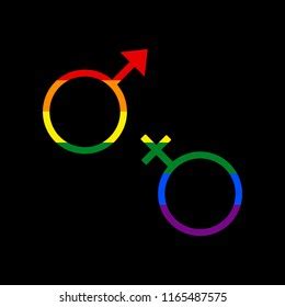 Sex Symbol Sign Vector Icon Colors Stock Vector Royalty Free 1165487575 Shutterstock