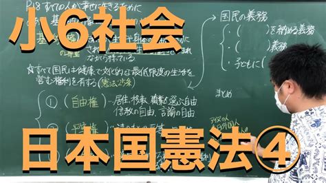 【小6社会】日本国憲法④p18～p19（教育出版） Youtube
