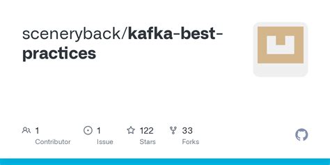 Github Scenerybackkafka Best Practices