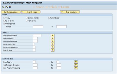HRCLM SAP Tcode Claims Processing Data Entry