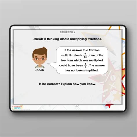 Year 6 Multiply Fractions By Fractions Modelling Ppt Resource Classroom Secrets