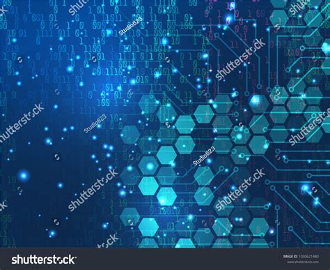 Abstract Background Digital Binary Code Circuit Stock Vector Royalty Free 1030621480