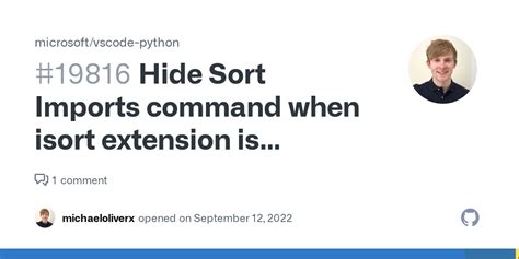 Hide Sort Imports Command When Isort Extension Is Installed Issue