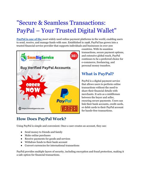 Ppt Secure And Seamless Transactions Paypal Your Trusted Digital Wallet Powerpoint